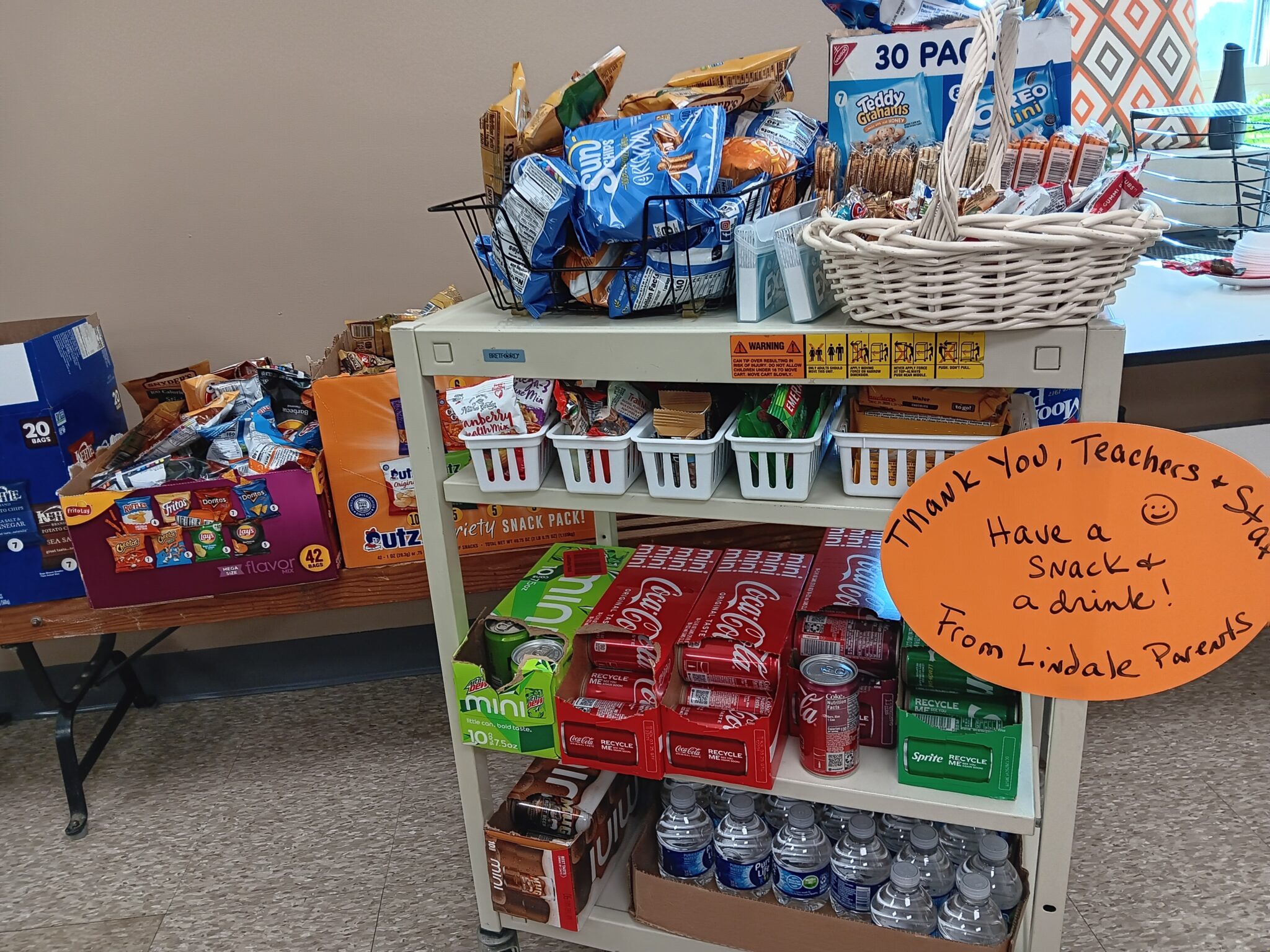 Teacher & Staff Appreciation Snack Cart – Lindale Middle School PTA